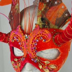 Orange Masquerade Mask//masquerade Mask Orange//mask Masquerade//mask ...