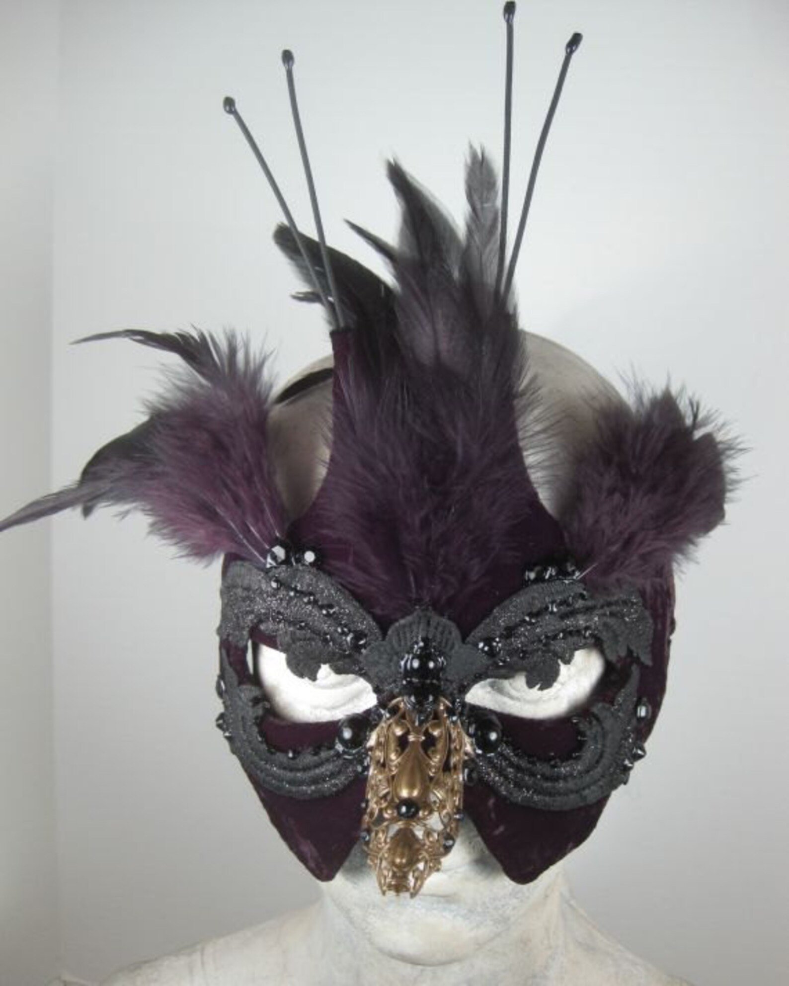 Black Raven Masquerade Mask//black Masquerade Mask//masquerade - Etsy