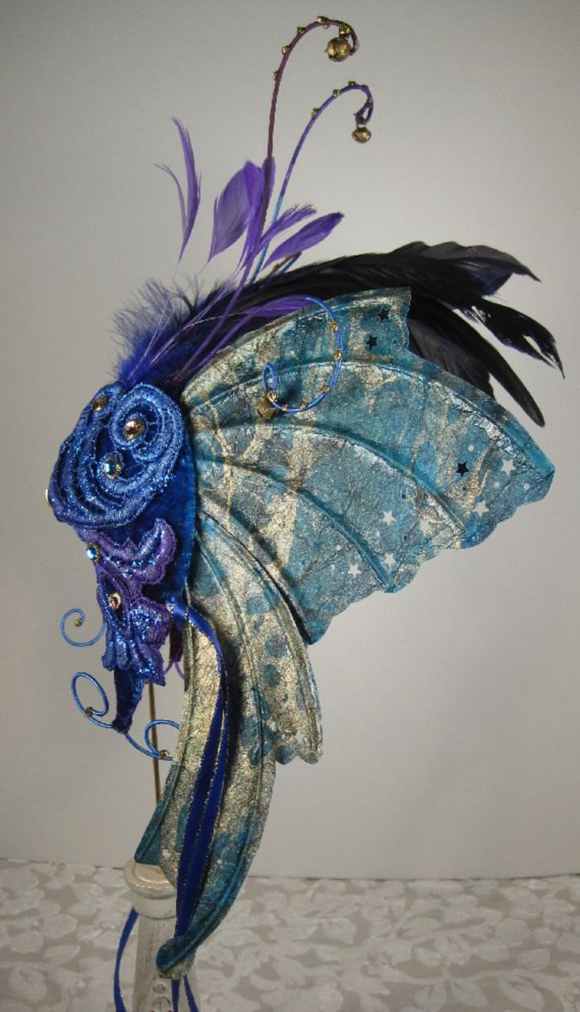 Blue Masquerade Headpiece//masquerade Headpiece Blue// | Etsy