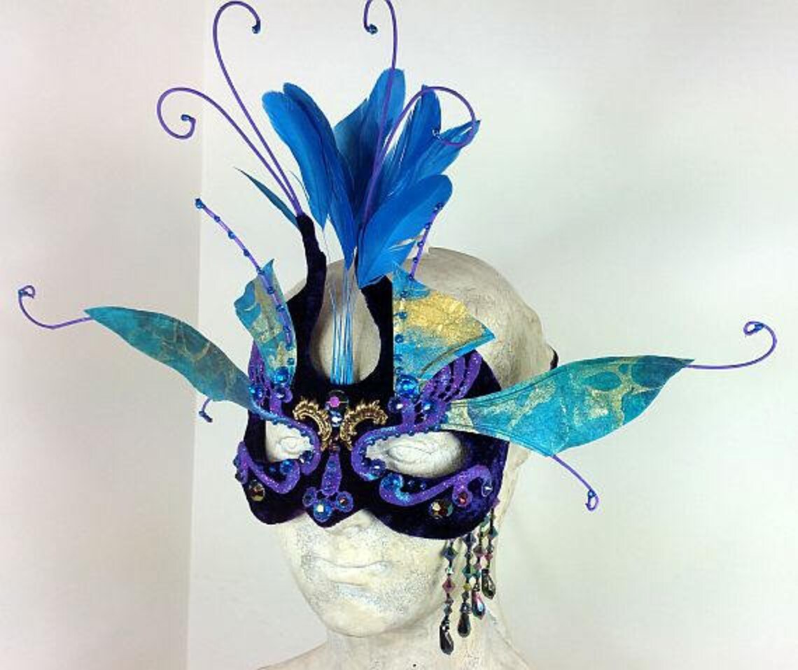 Blue Faerie Masquerade Mask//masquerade Mask Blue//masquerade - Etsy