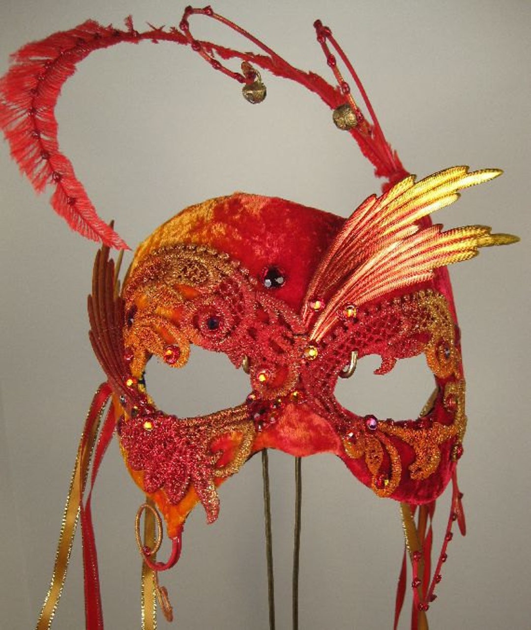 Orange Masquerade Mask//masquerade Ball Mask//halloween Masquerade Mask ...