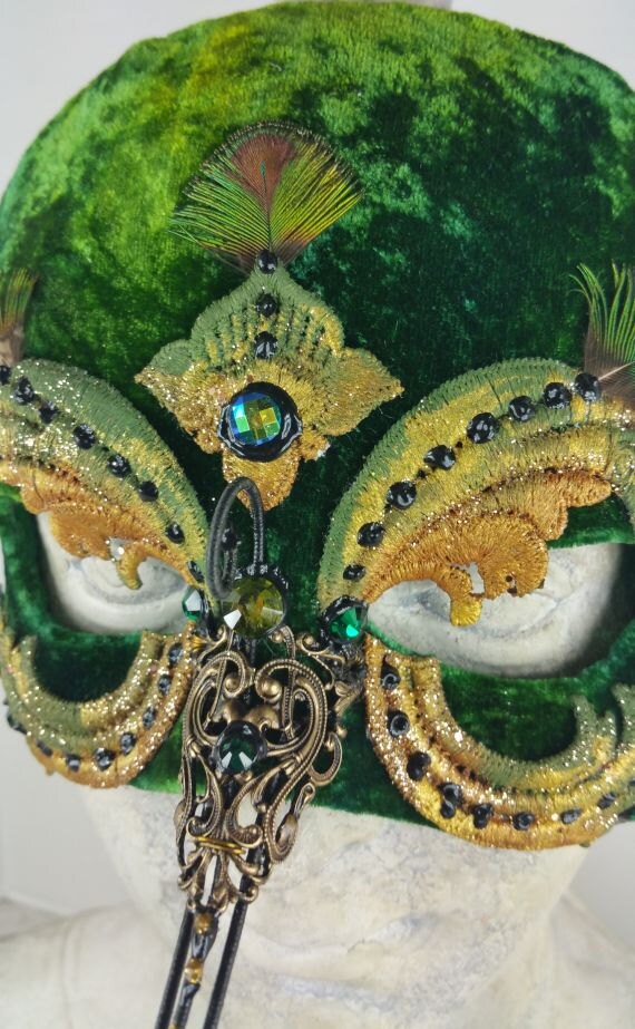 Green Hummingbird Masquerade Mask - Etsy UK