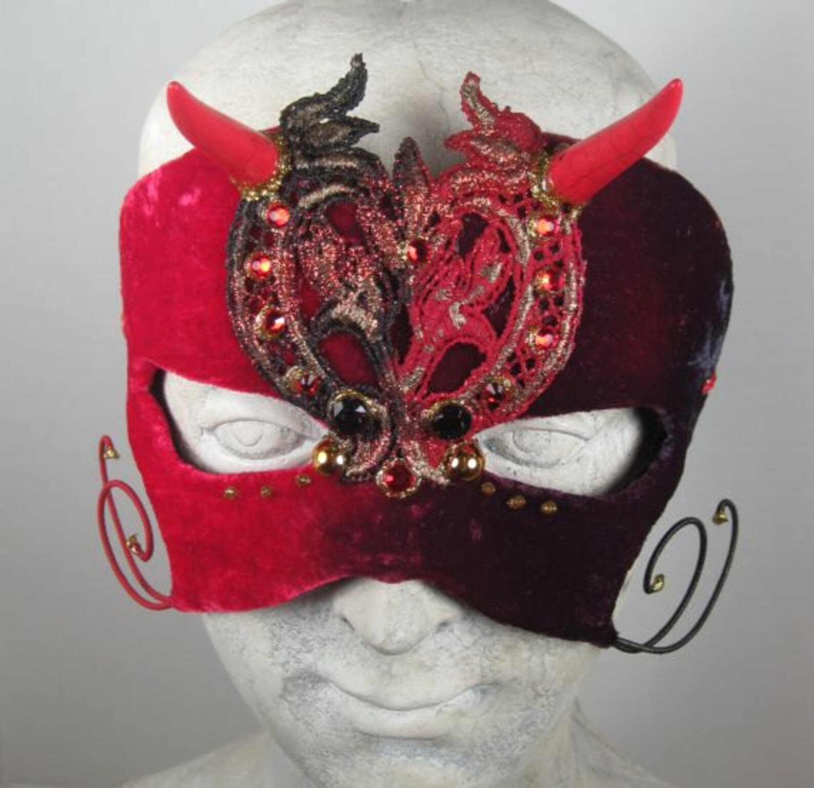 Red Devil Masquerade Mask//masquerade Ball Mask//mens - Etsy