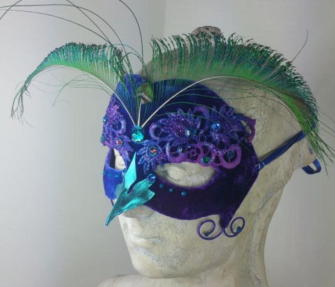 Masquerade Mask Peacock//peacock Masquerade Mask//masquerade - Etsy