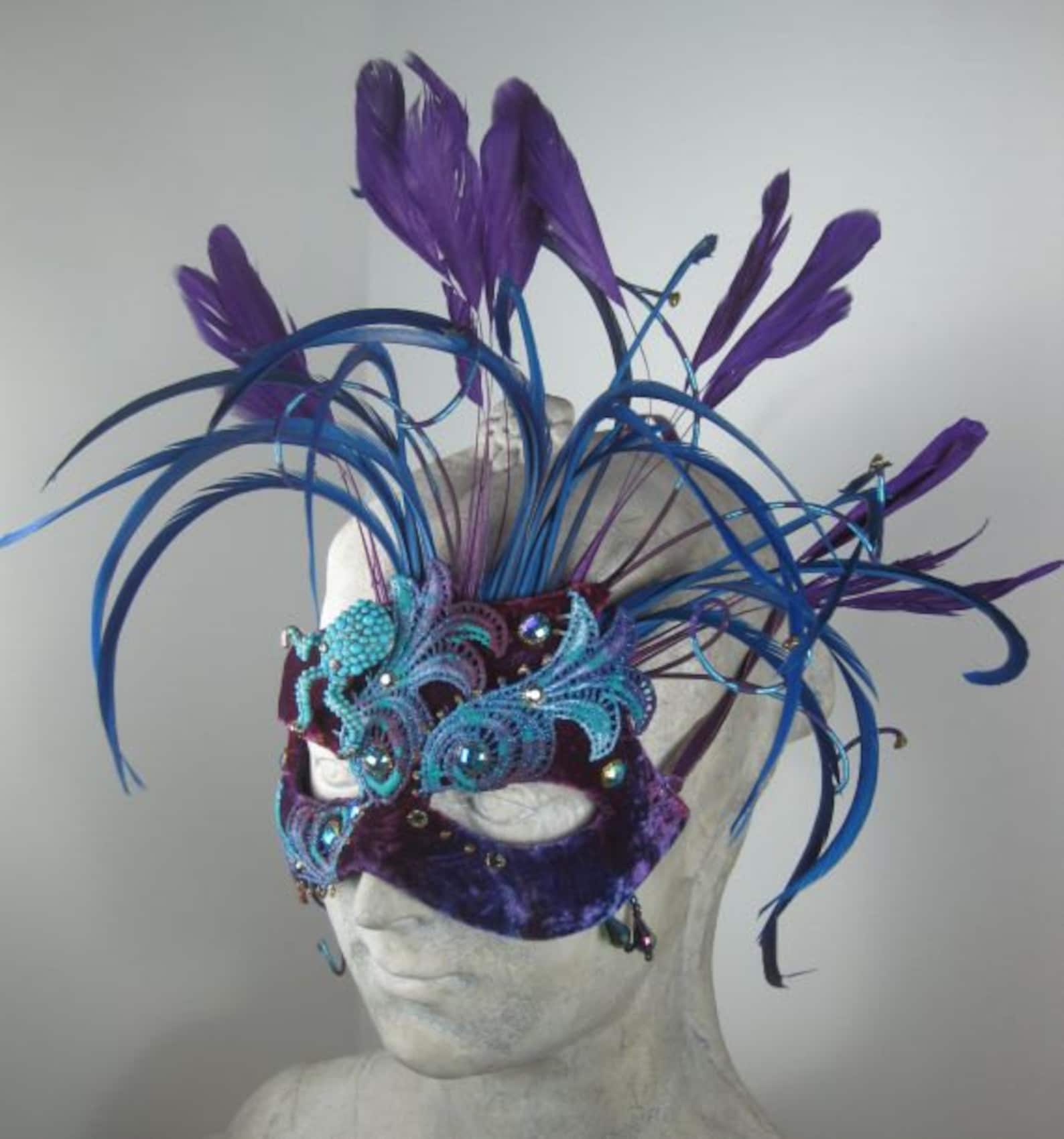 Masquerade Mask Purple//purple Masquerade Mask//masquerade | Etsy