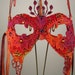 Orange Red Masquerade Mask//masquerade Mask//mask Masquerade ...