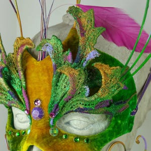 Green Rainbow Leaf Faerie Masquerade Mask//masquerade Mask//mask ...