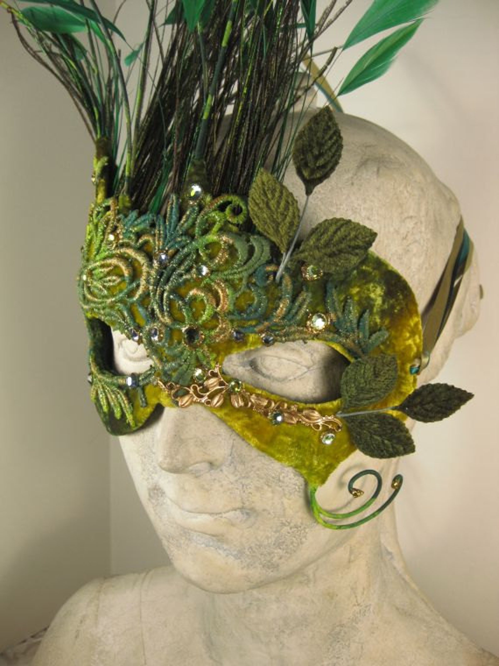Green Masquerade Mask//masquerade Mask Green//mask - Etsy