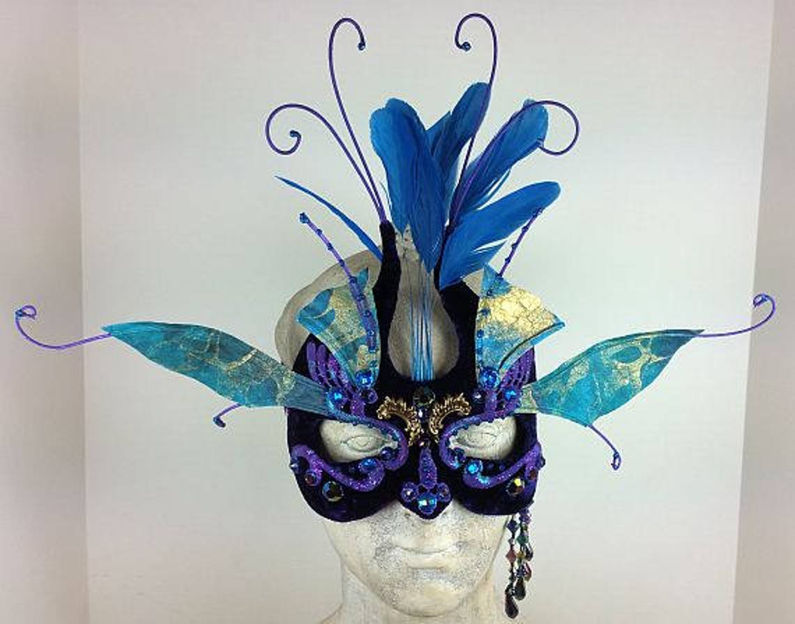 Blue Faerie Masquerade Mask//masquerade Mask Blue//masquerade - Etsy
