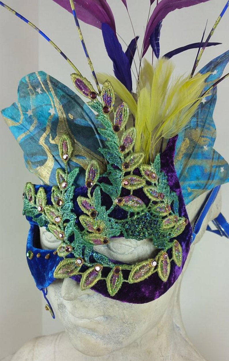Blue Garden Faerie Masquerade Mask//Masquerade Mask//Mask | Etsy
