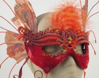 Red Devil Masquerade Mask//masquerade Ball Mask//mens Masquerade Mask ...