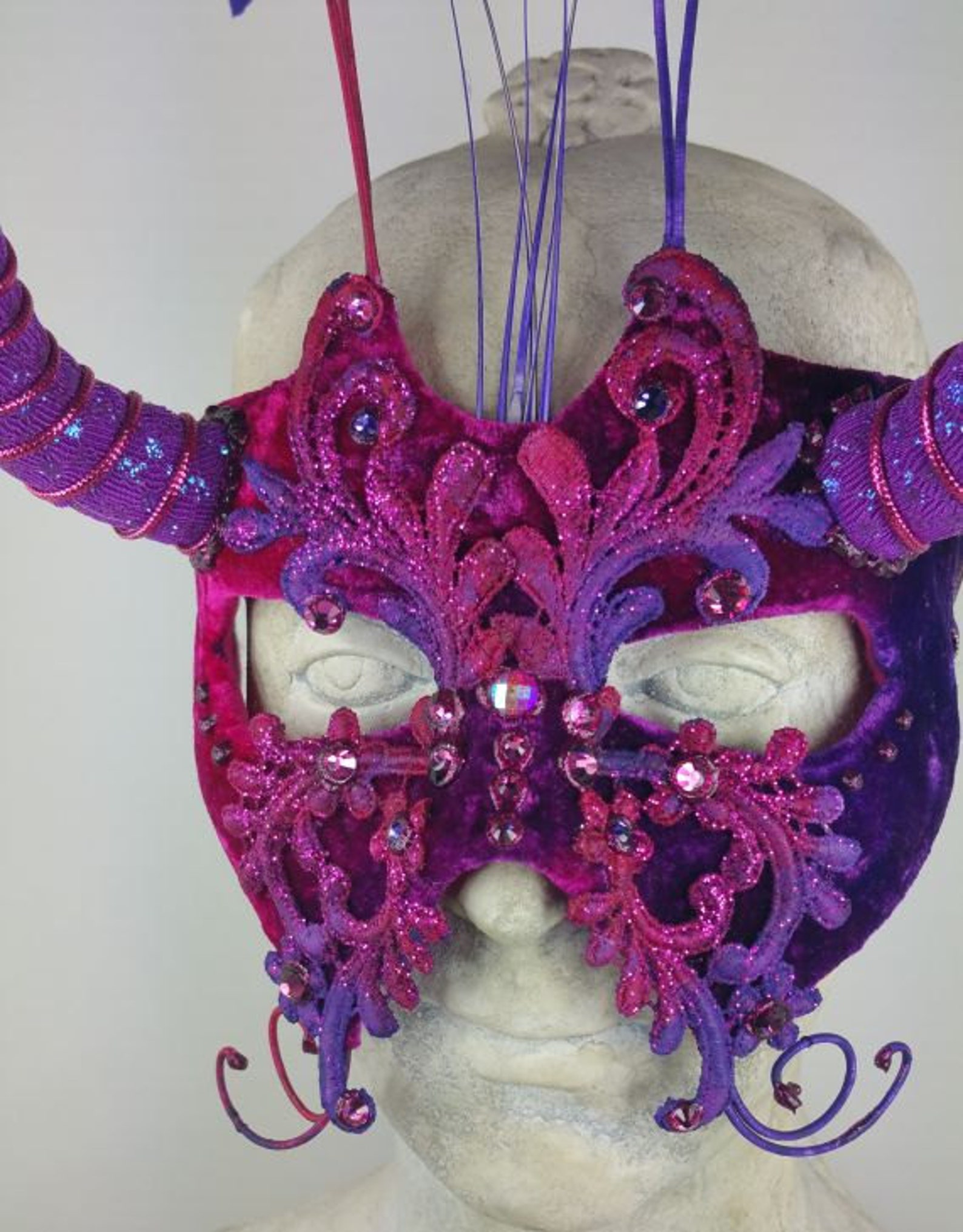 Purple Masquerade Mask//masquerade Mask Purple//masquerade - Etsy
