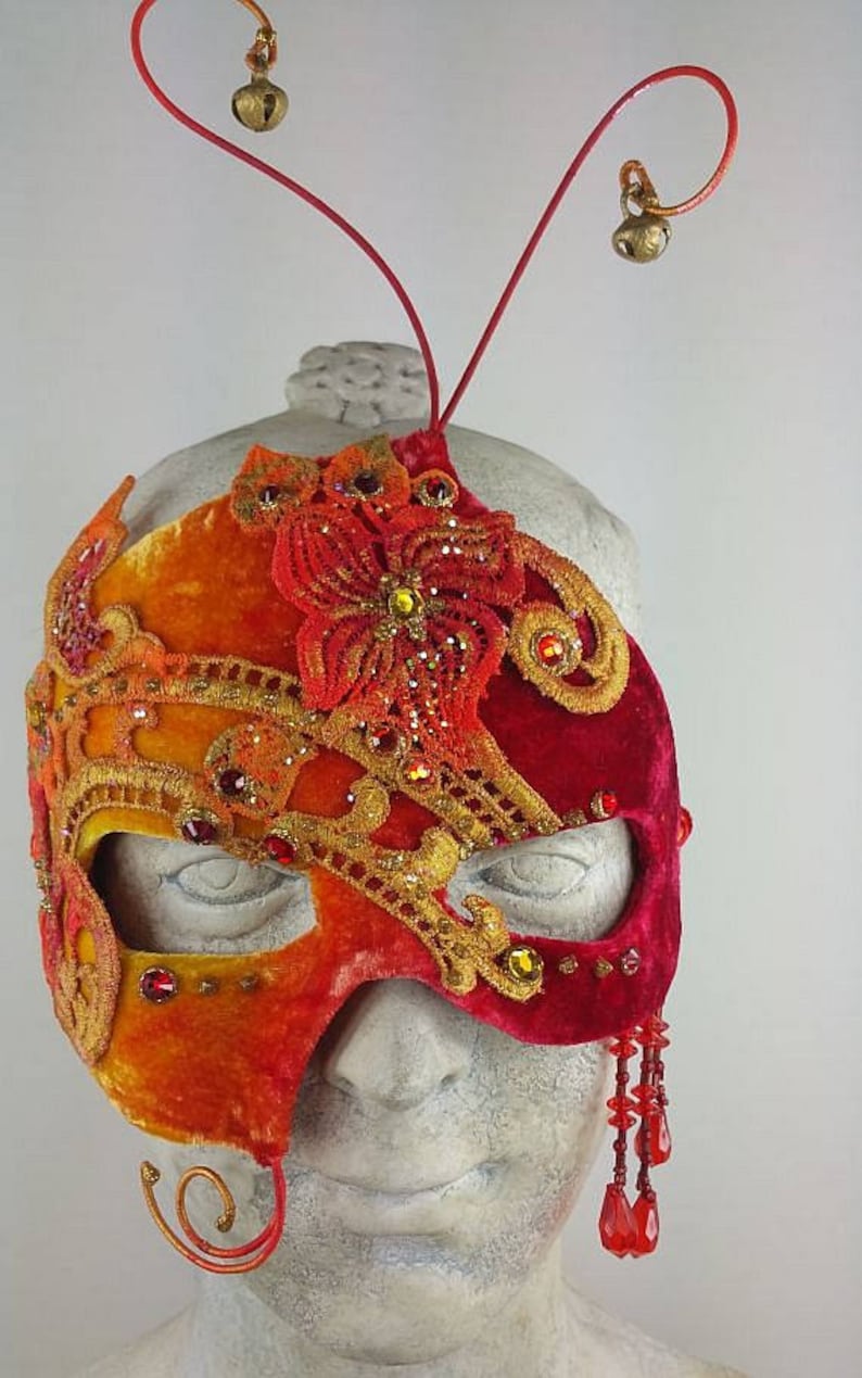 Orange Masquerade Mask//masquerade Mask Orange//masquerade | Etsy