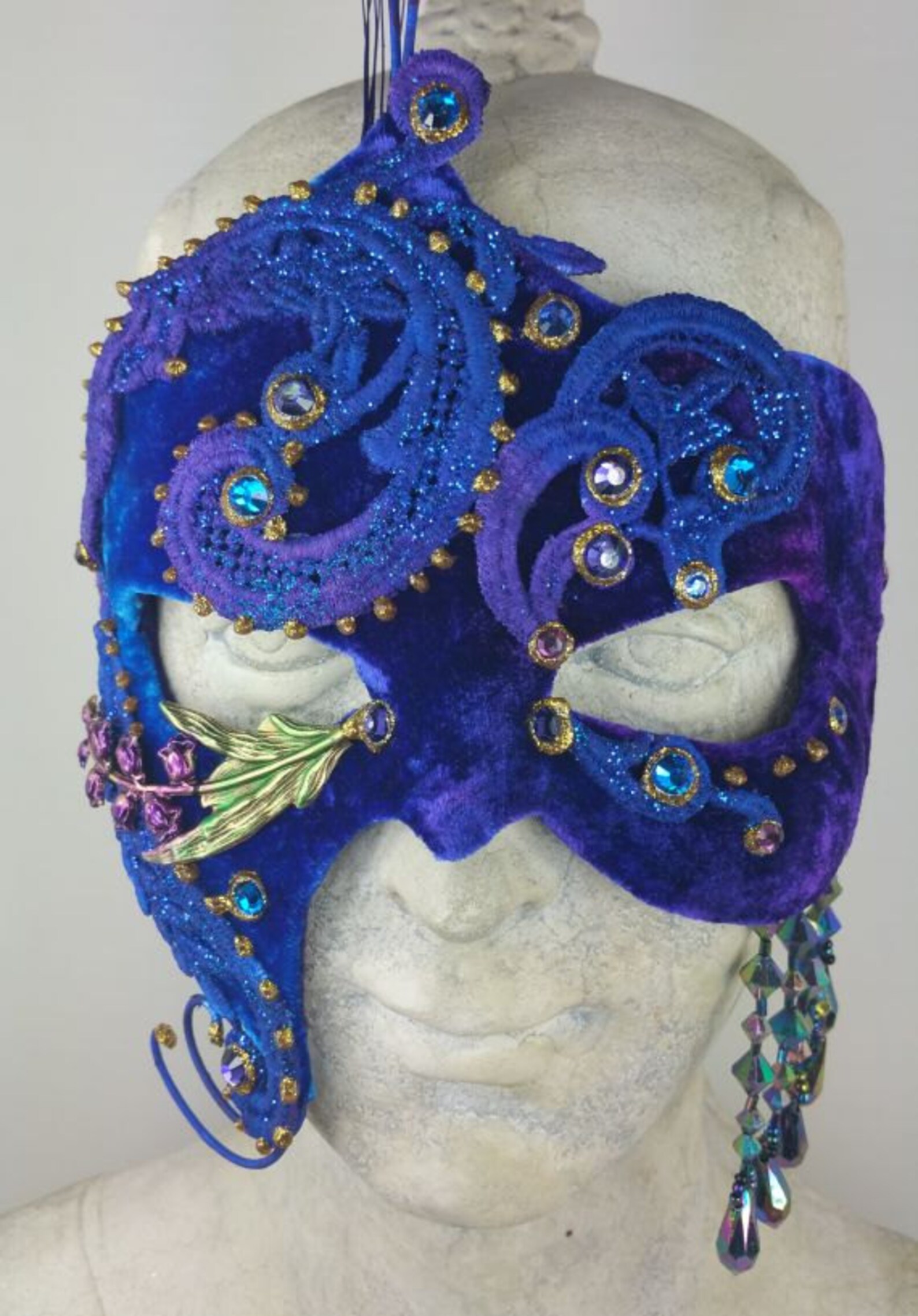 Masquerade Mask Blue//blue Masquerade Mask//mens Masquerade | Etsy