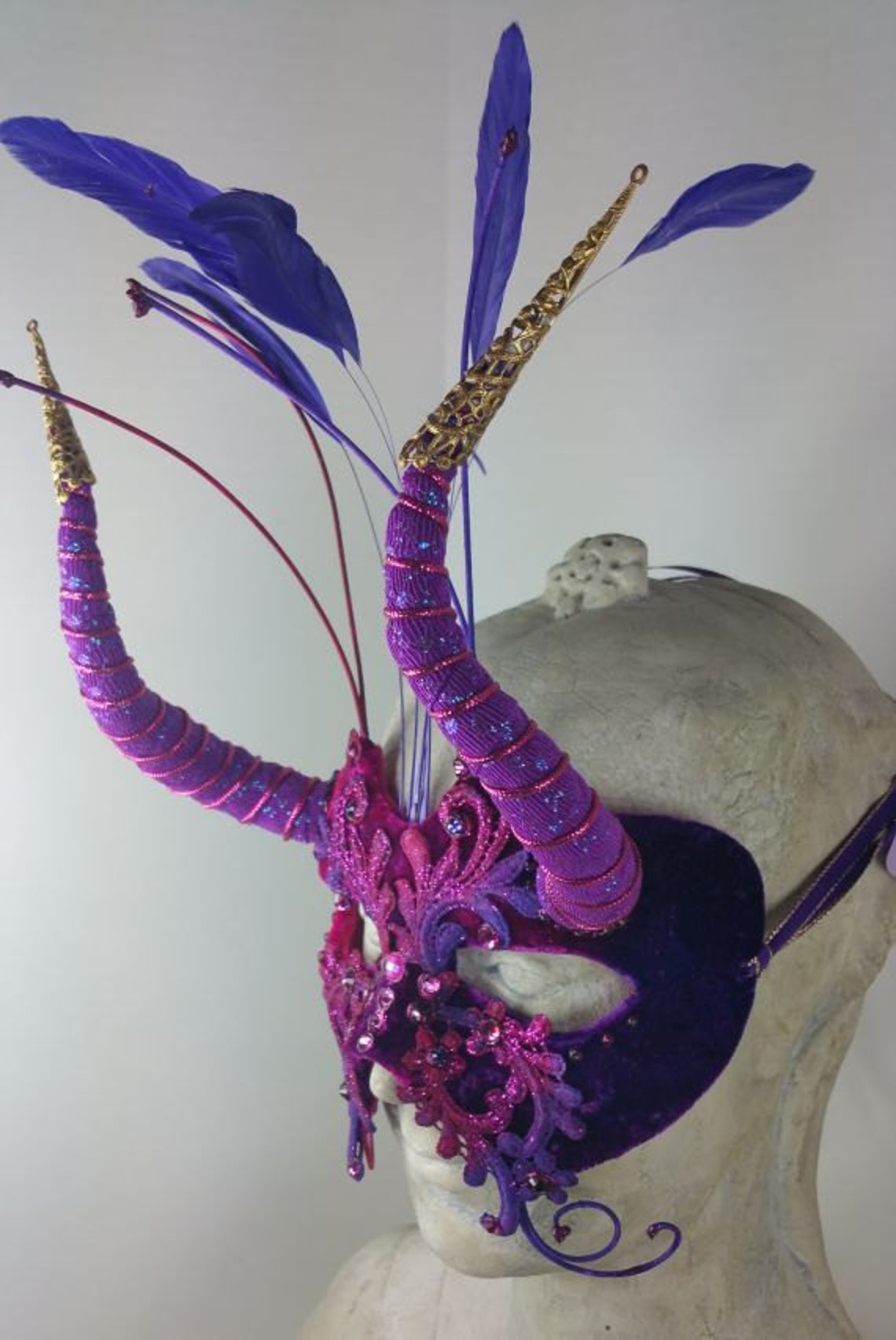 Purple Masquerade Mask//masquerade Mask Purple//masquerade - Etsy