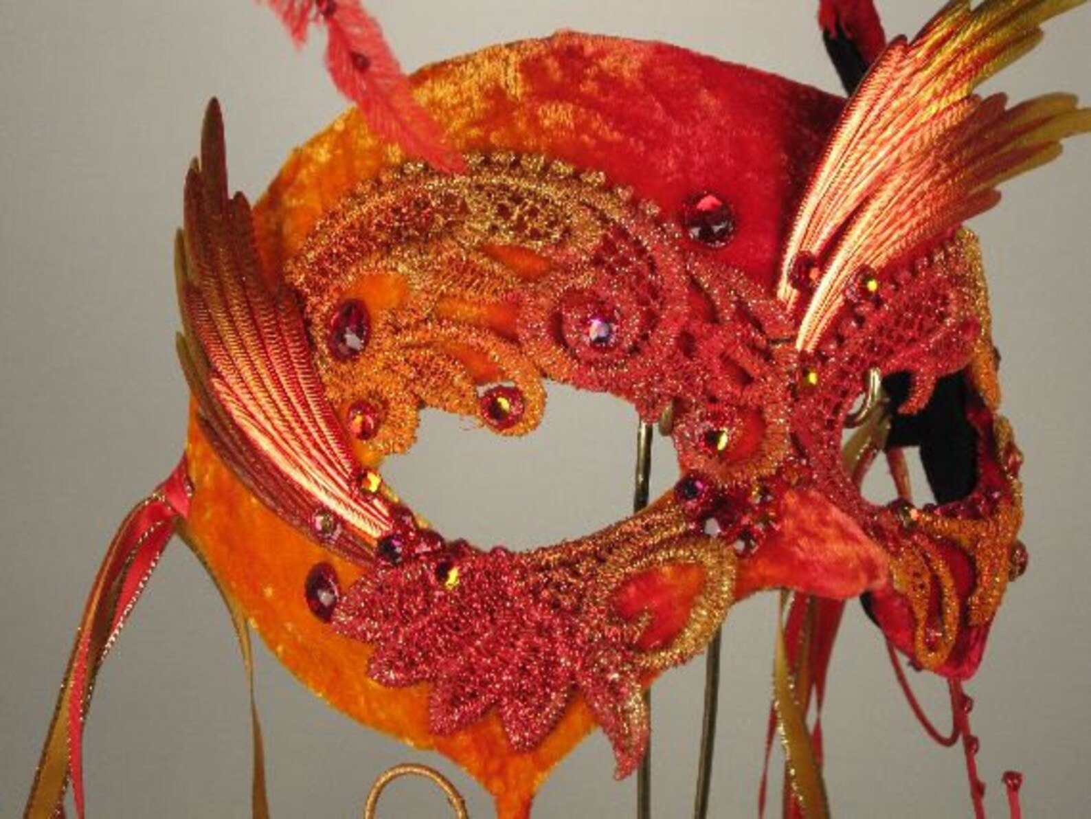 Orange Masquerade Mask//masquerade Ball Mask//halloween | Etsy