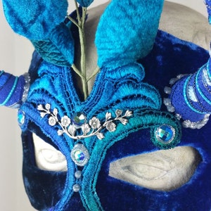 Blue Horned Masquerade Mask//masquerade Mask - Etsy