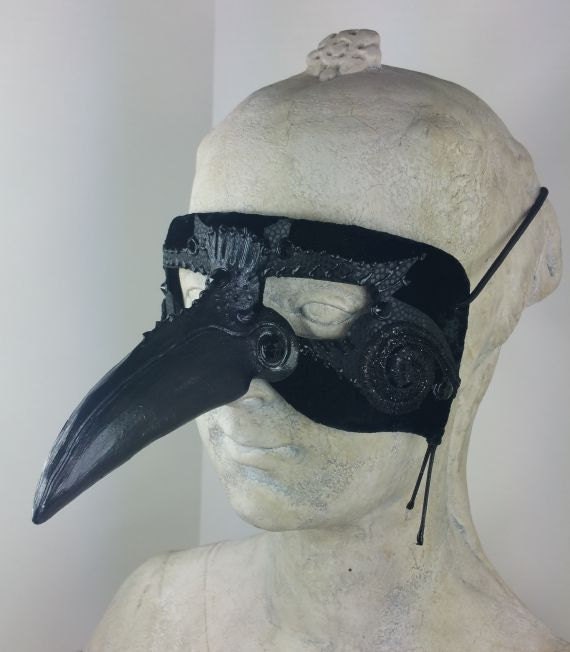 Raven Masquerade Mask Black//black Masquerade Mask//masquerade | Etsy