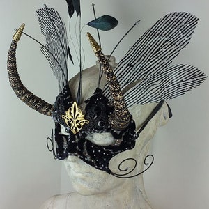 Black Gold Costume Mask,faerie Costume Mask,costume Party Mask ...