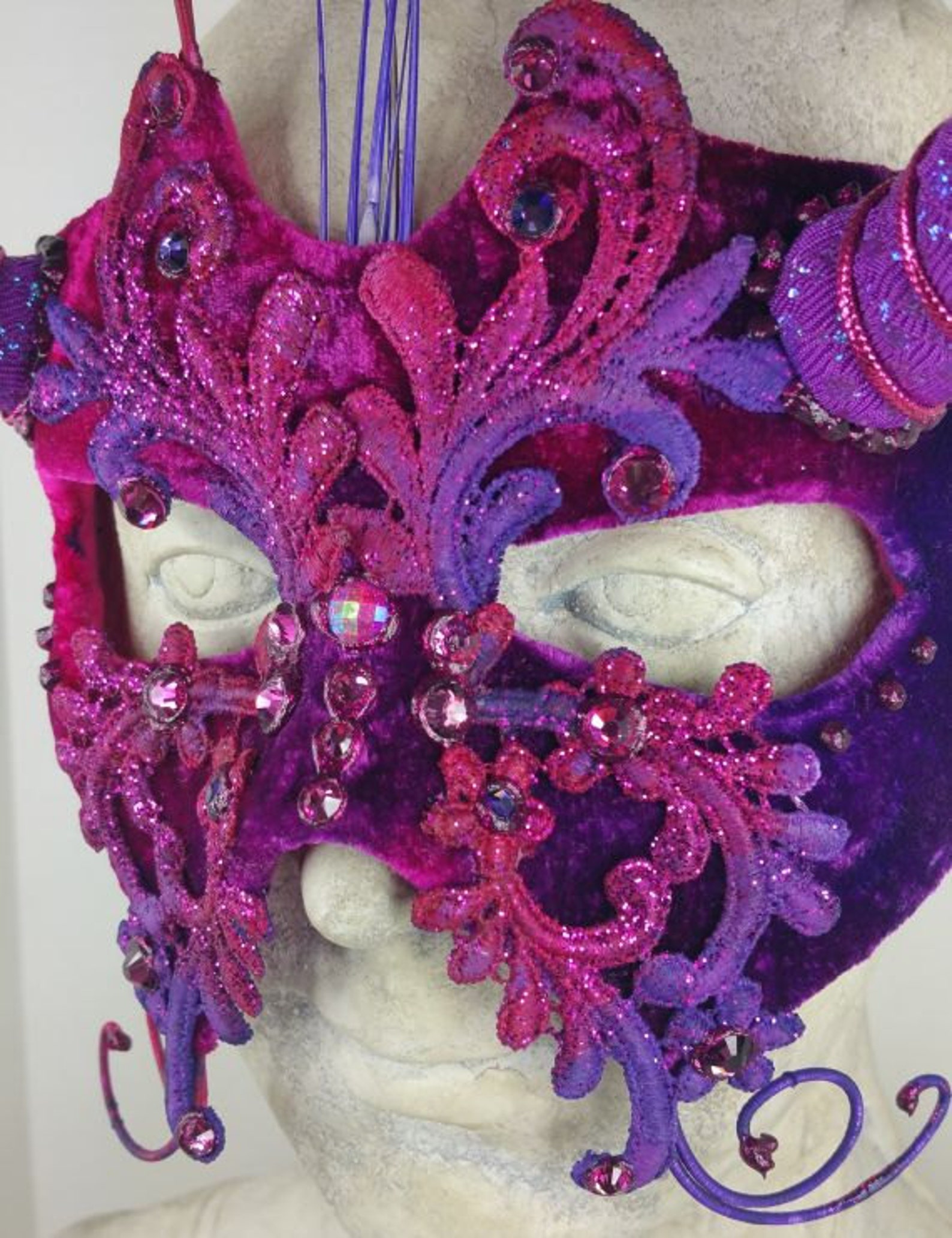 Purple Masquerade Mask//masquerade Mask Purple//masquerade - Etsy