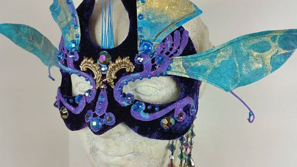 Blue Faerie Masquerade Mask//masquerade Mask Blue//masquerade - Etsy