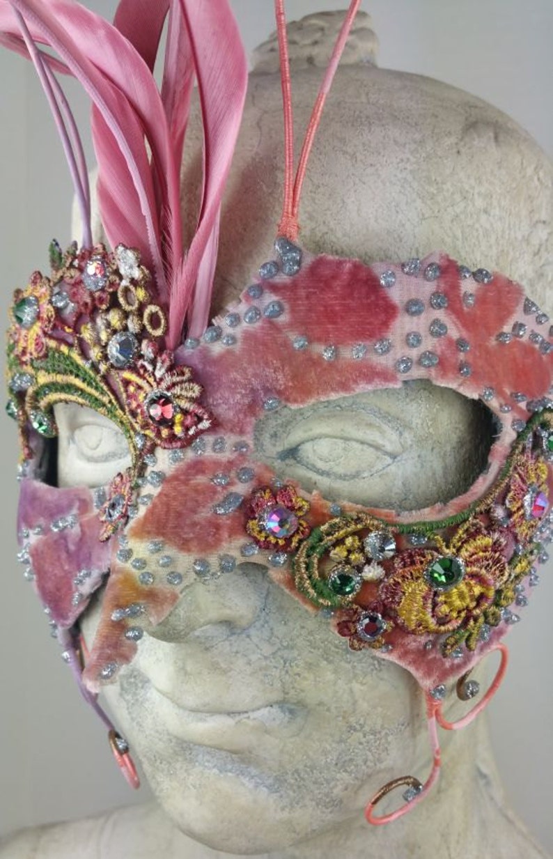 Pink Masquerade Mask//masquerade Mask Pink//flower Masquerade - Etsy
