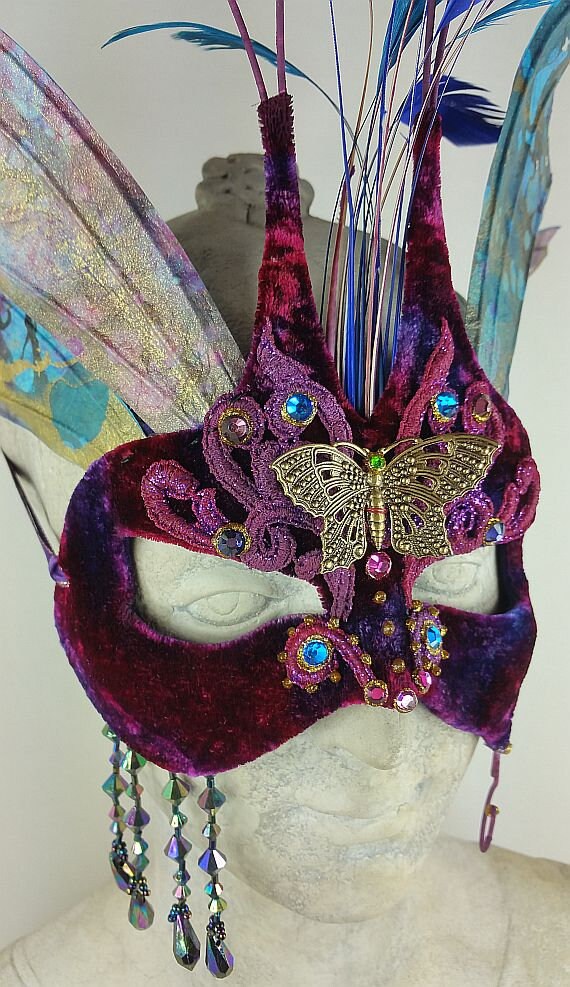 Purple Butterfly Masquerade Mask