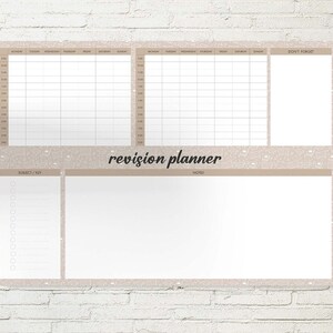 Printable PDF Revision Wall Planner A2 Landscape Revision Planner ...