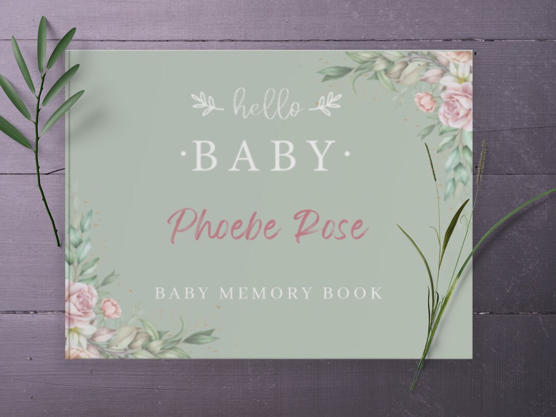 Baby Record Book, Personalised Printable, Newborn Milestones Journal ...