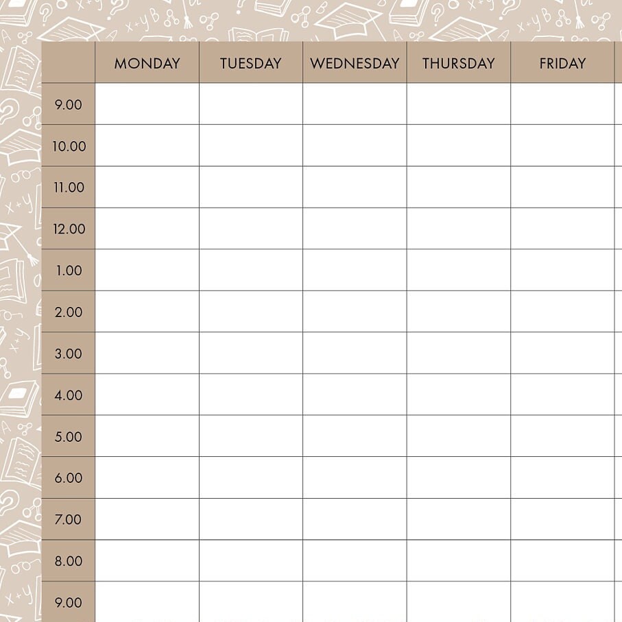 Printable PDF Revision Wall Planner A2 Landscape Revision Planner ...