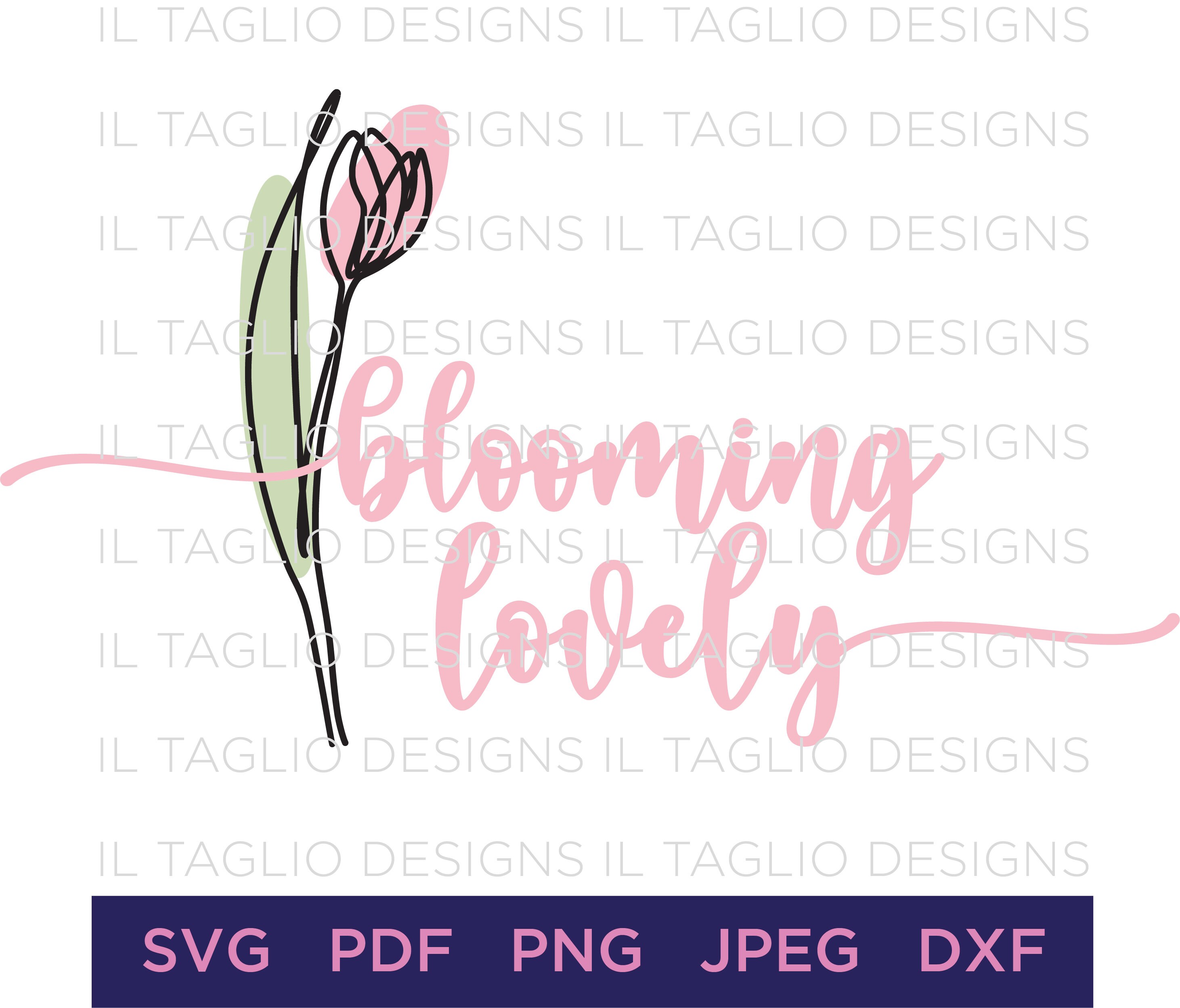 Flor hermosa flor SVG hoja de tulipán floreciente descarga - Etsy México