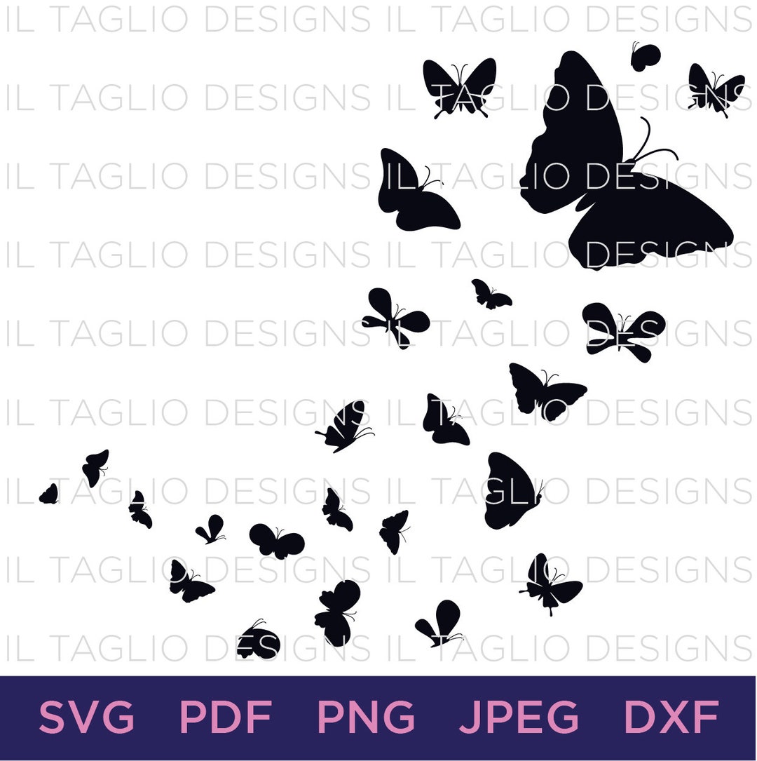 Papillons SVG papillons en vol SVG papillon SVG vol svg - Etsy France