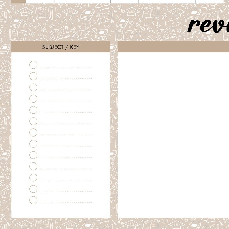 Printable PDF Revision Wall Planner A2 Landscape Revision Planner ...