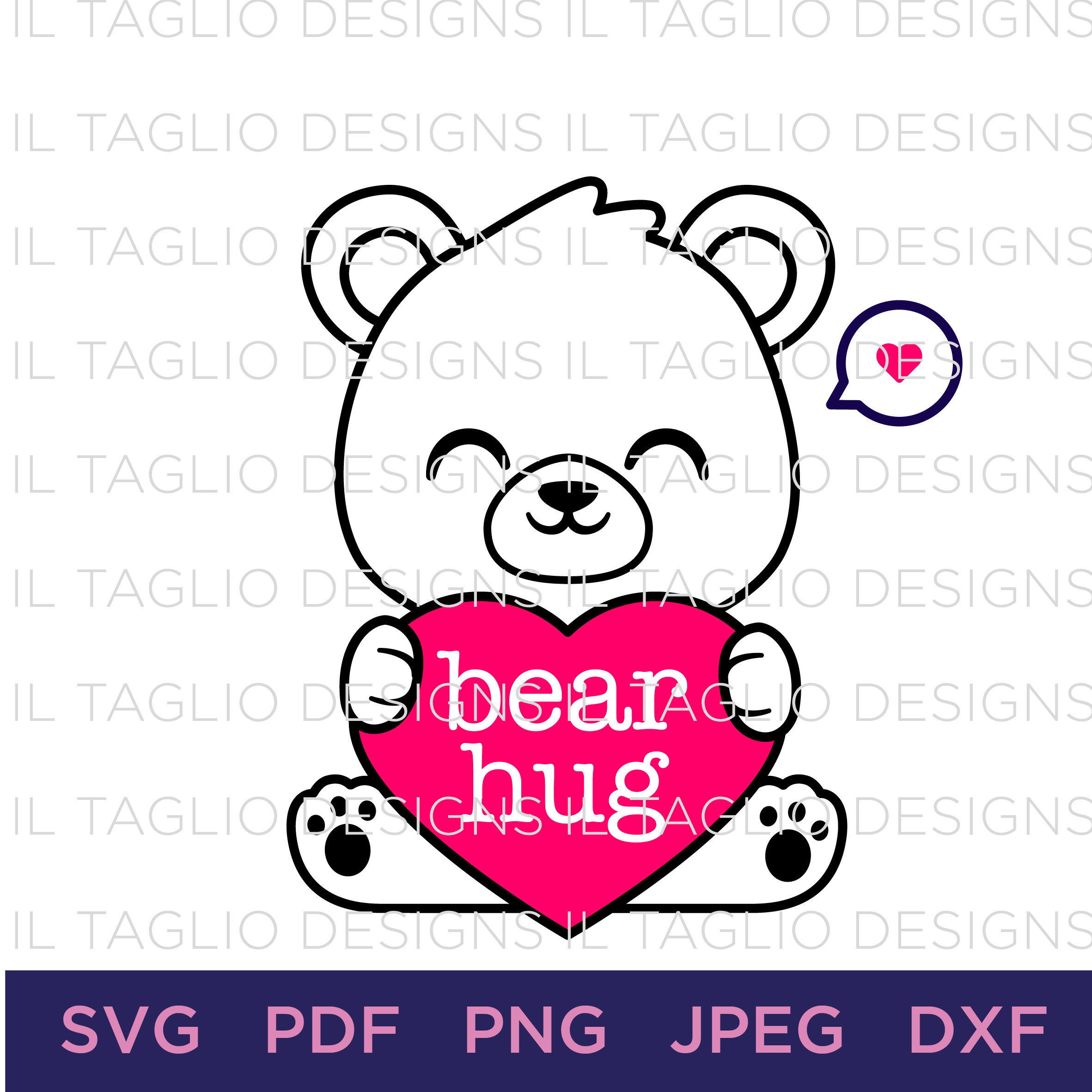 Bear Hug SVG, Teddy SVG, Bear SVG, Text Svg, Circles Svg, Cut File ...