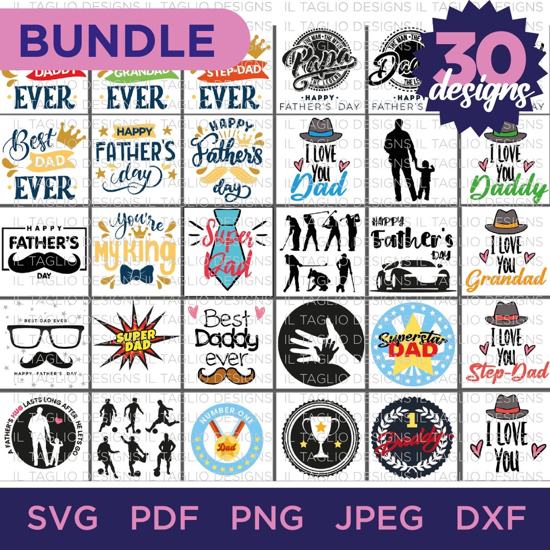 Father's Day SVG Bundle, Layered, Dad, Daddy, Grandad, Stepdad, Cut ...