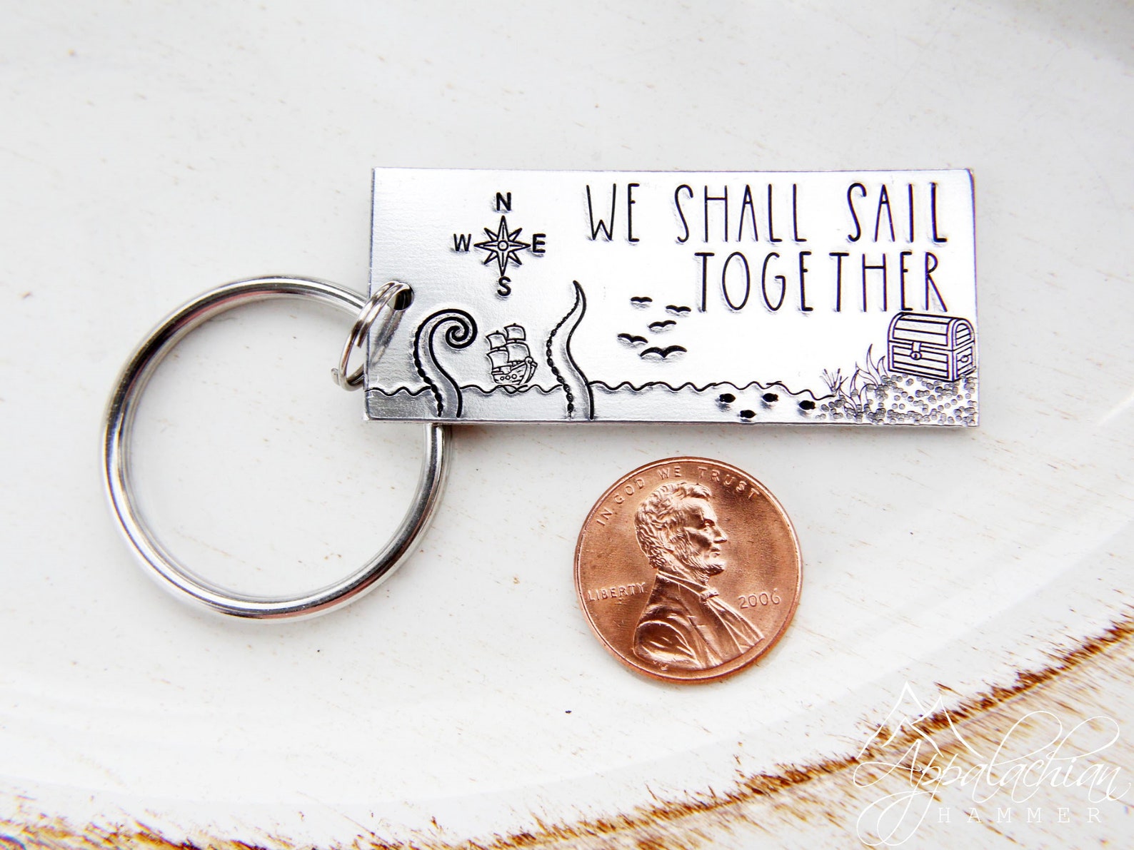 Pirate Key Chain Hand Stamped SOT Theme Pirate Legend - Etsy