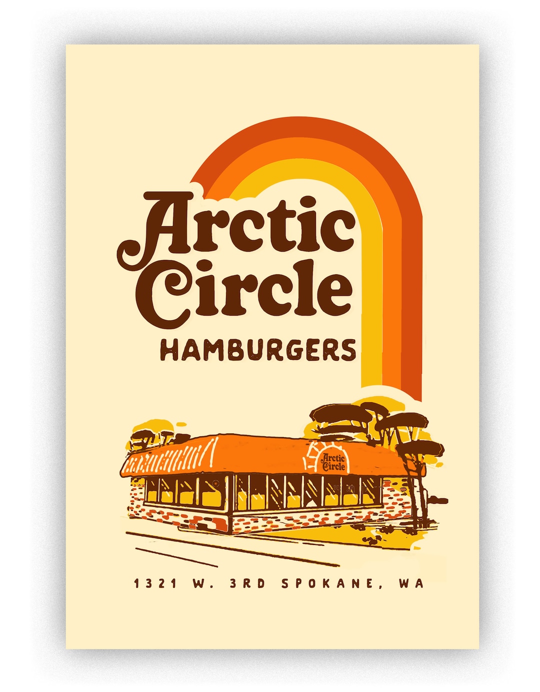 Arctic Circle Handmade Print - Etsy