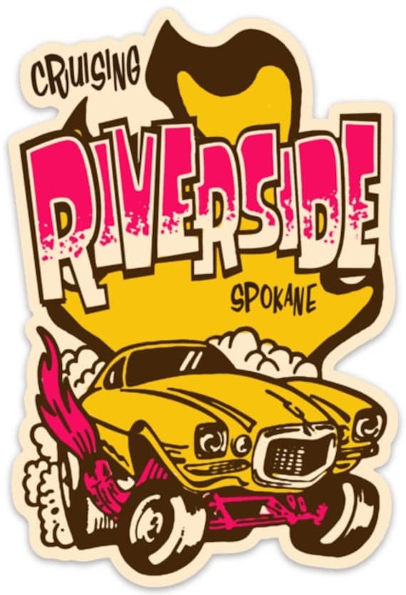 Cruising Riverside Sticker - Etsy
