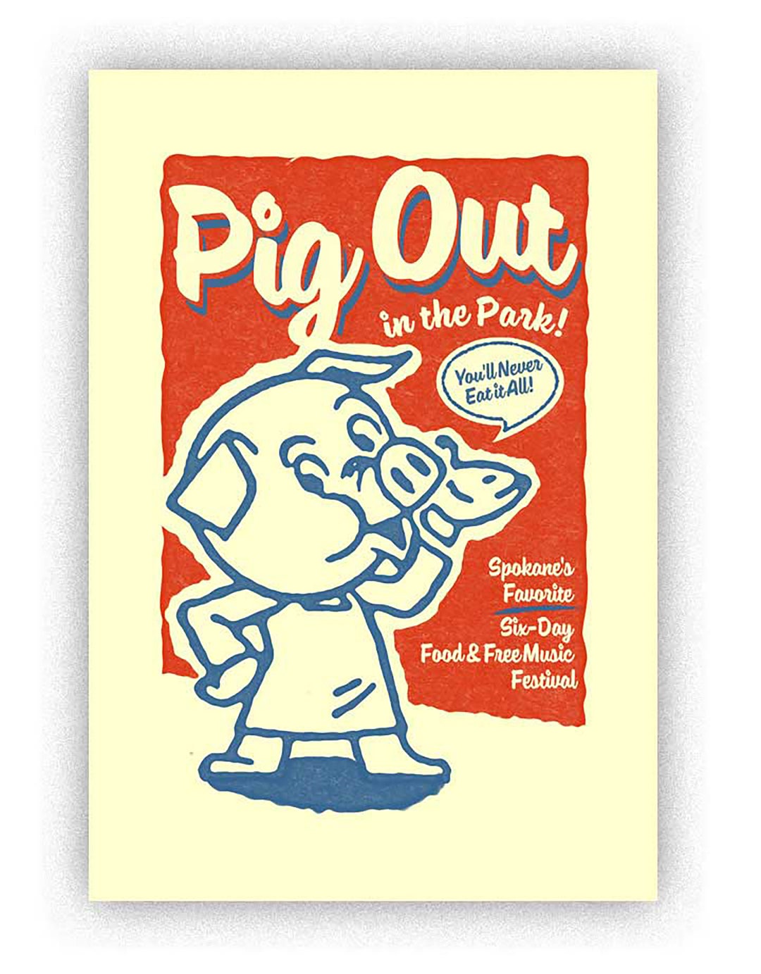Pig Out Handmade Screen Print - Etsy