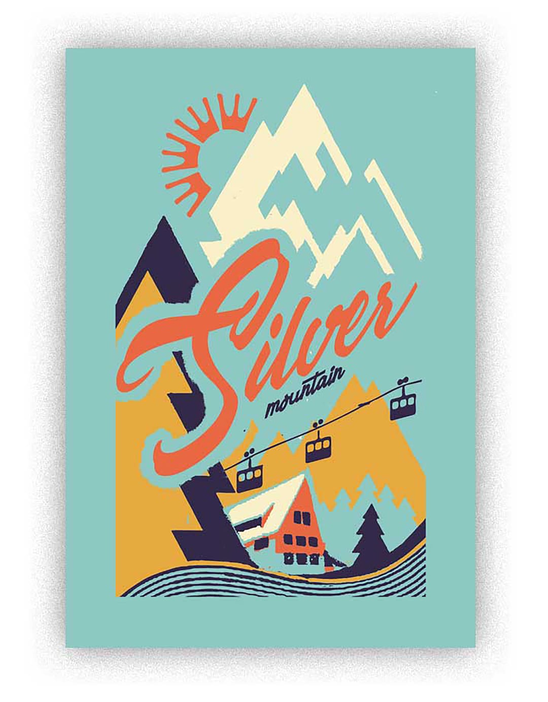 Silver Mt. Handmade Screen Print - Etsy