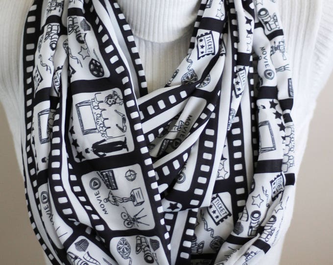 Cinema Infinity Scarf Movie Scarf Movie Lover Gift Film Strip - Etsy