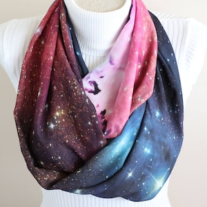 Galaxy Scarf, Outer Space Infinity Scarf - Space Gifts Galaxy Nebula ...