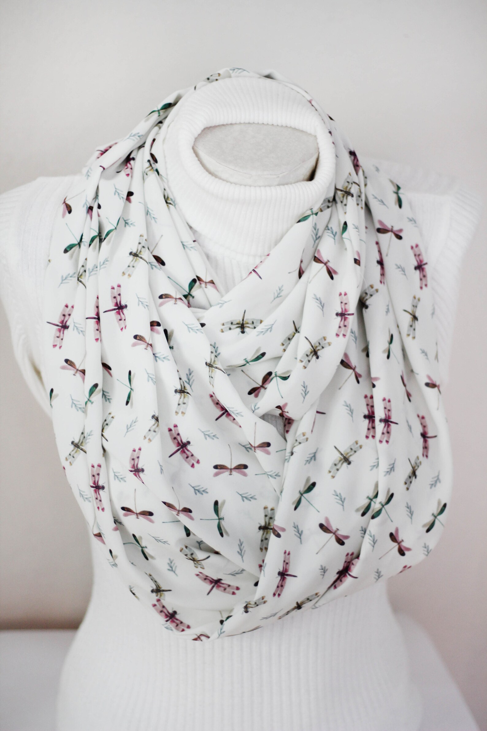 Dragonfly Scarf Dragonfly Gifts Infinity Scarf Animal Scarf - Etsy