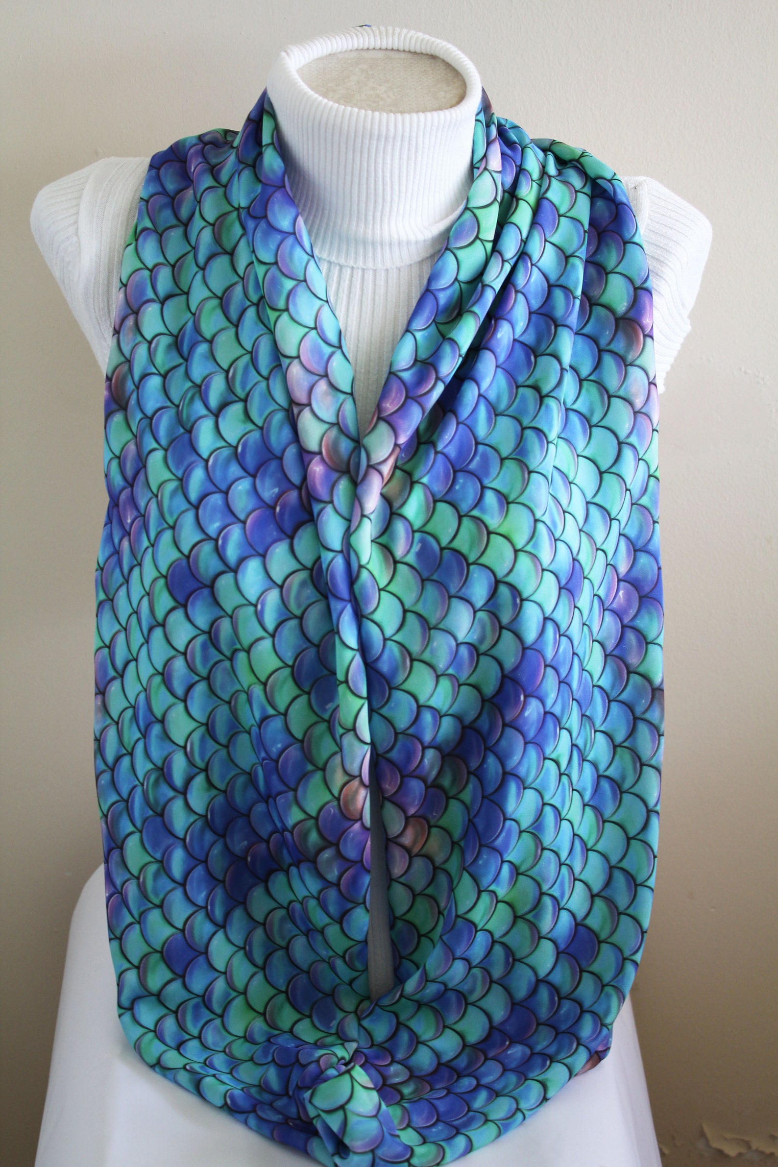 Mermaid Tail Infinity Scarf: Women's Fashion Scarf - Etsy