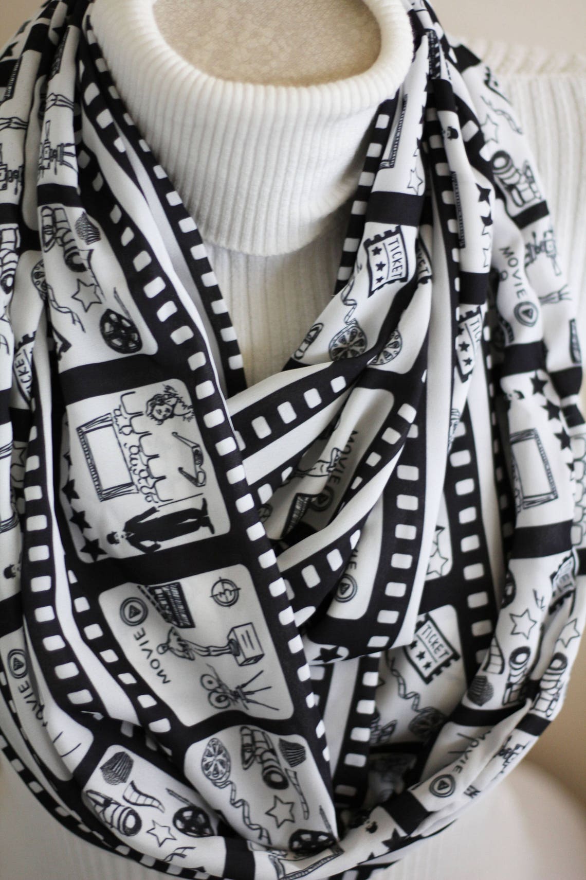 Cinema Infinity Scarf Movie Scarf Movie Lover Gift Film Strip | Etsy