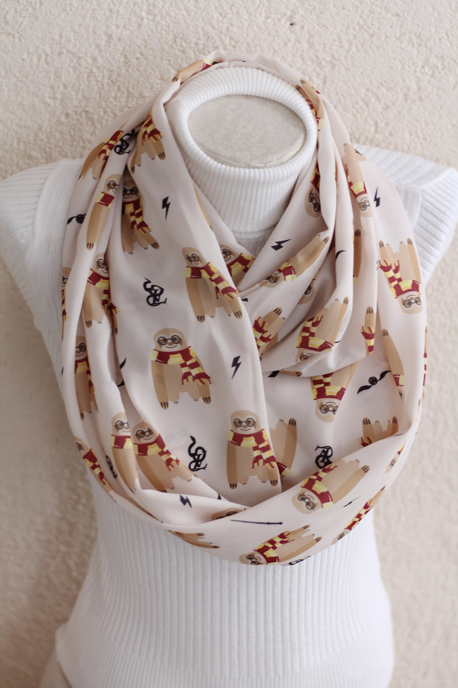 Hairy Sloth Scarf Hairy Slother Infinity Scarf Magic Wizard - Etsy