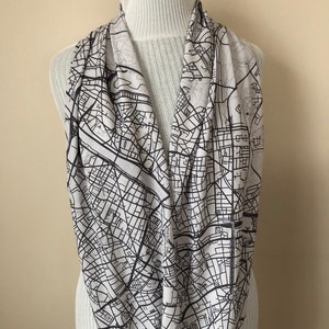 Paris Map Scarf Paris Gifts - Etsy