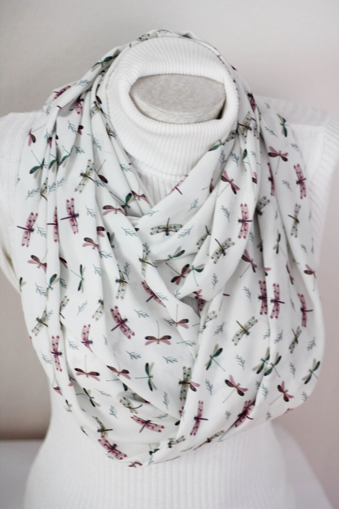 Dragonfly Scarf Dragonfly Gifts Infinity Scarf Animal Scarf Women ...