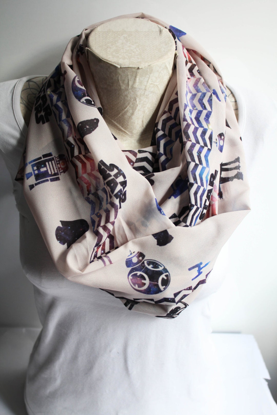 Star Wars Scarf, BB-8 Infinity Scarf - R2-D2 Scarf, Darth Vader Scarf ...