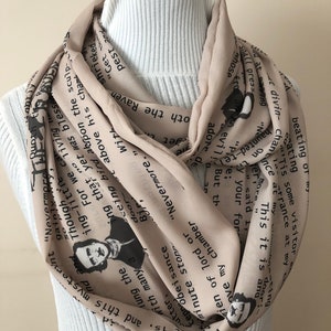 The Raven Scarf Edgar Allan Poe Infinity Scarf the Raven Gifts Poem ...